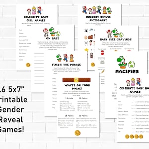 Super Mario Gender Reveal Ideas, Super Mario Party, Gender Reveal Games ...