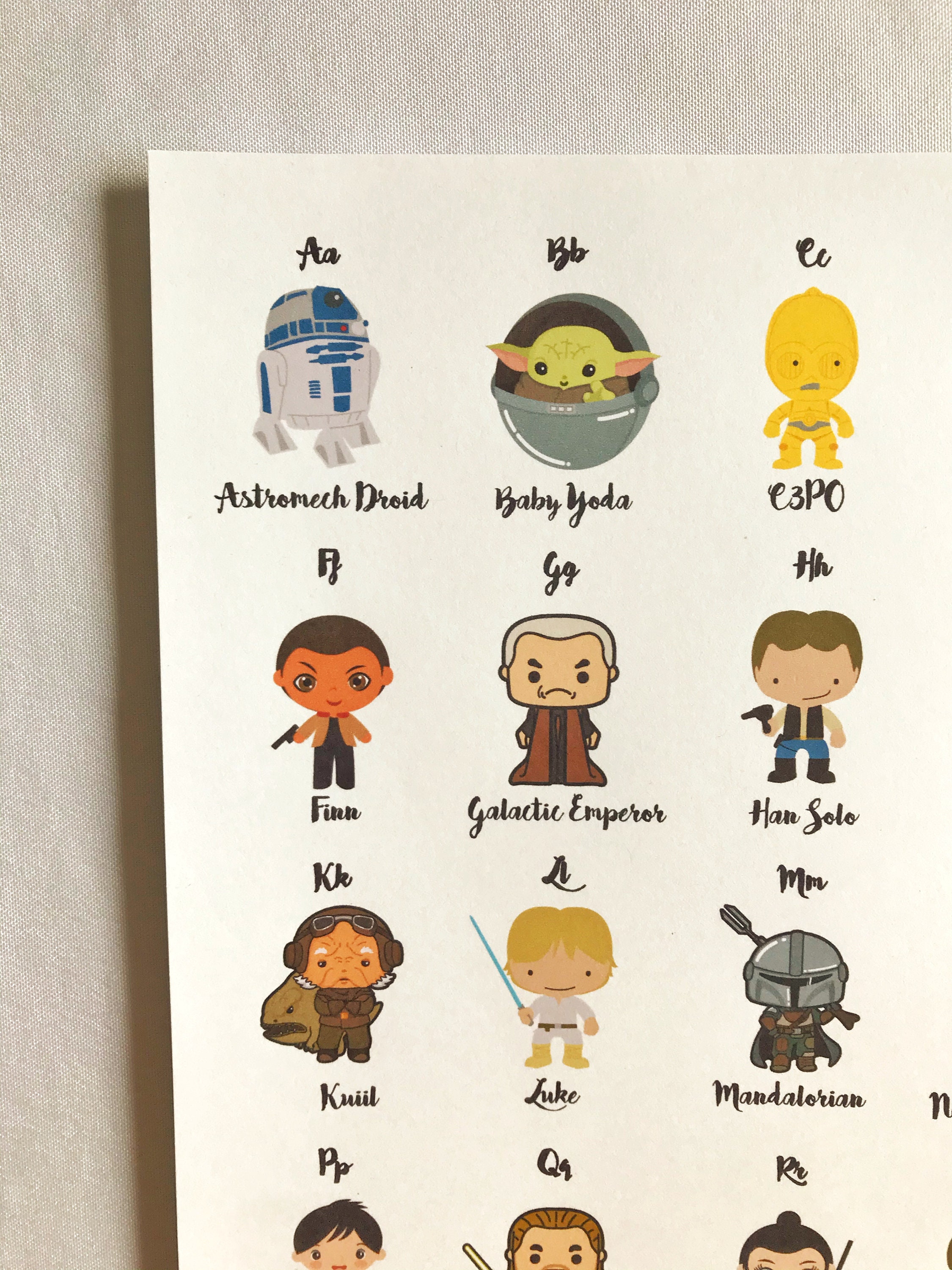 Mandalorian Star Wars Alphabet Chart, Mandalorian Chart, Mandalorian A ...