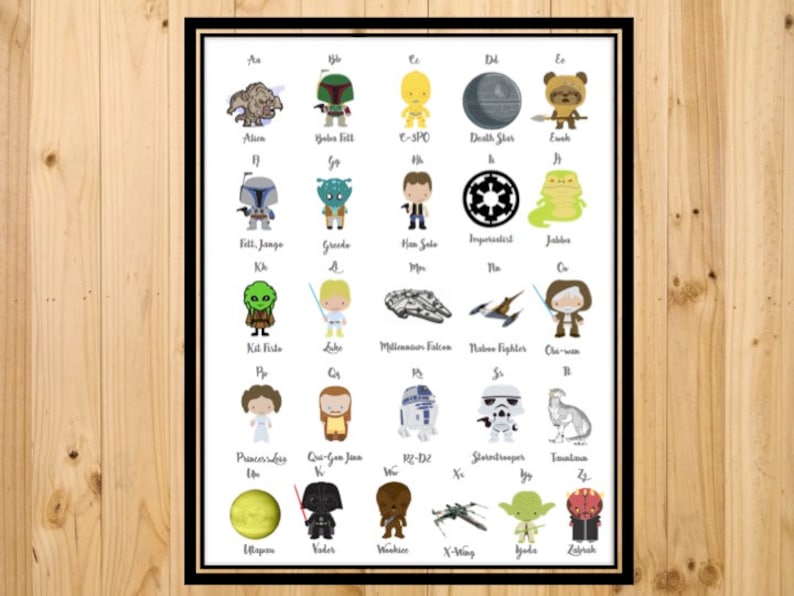 Starwars Baby Gifts Star Wars Letters Star Wars Kids Room - Etsy