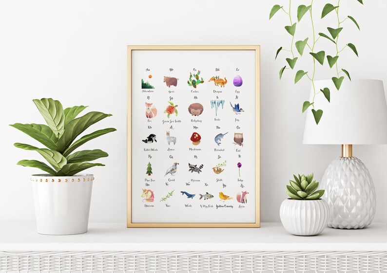 Mountain Alphabet Chart Forest Alphabet Chart Adventure - Etsy Canada