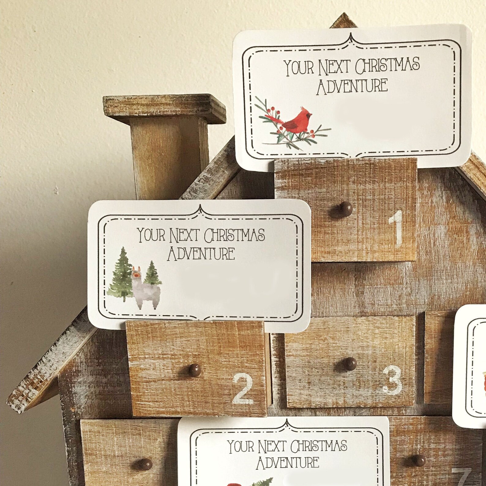 Blank Advent Calendar Cards INSTANT DOWNLOAD Christmas Advent | Etsy