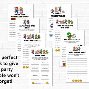 Super Mario Gender Reveal Ideas, Super Mario Party, Gender Reveal Games ...