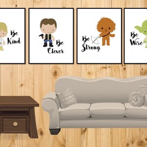 Star Wars Be Posters Printable, Star Wars Nursery Art, Star Wars Decor ...