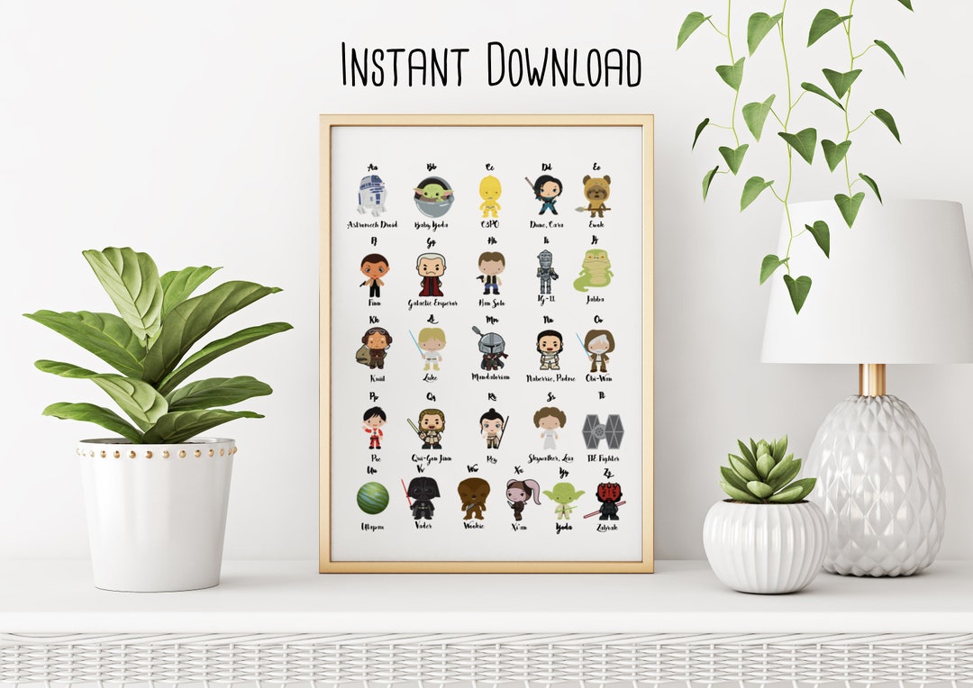 Mandalorian Star Wars Alphabet Chart, Mandalorian Chart, Mandalorian A ...