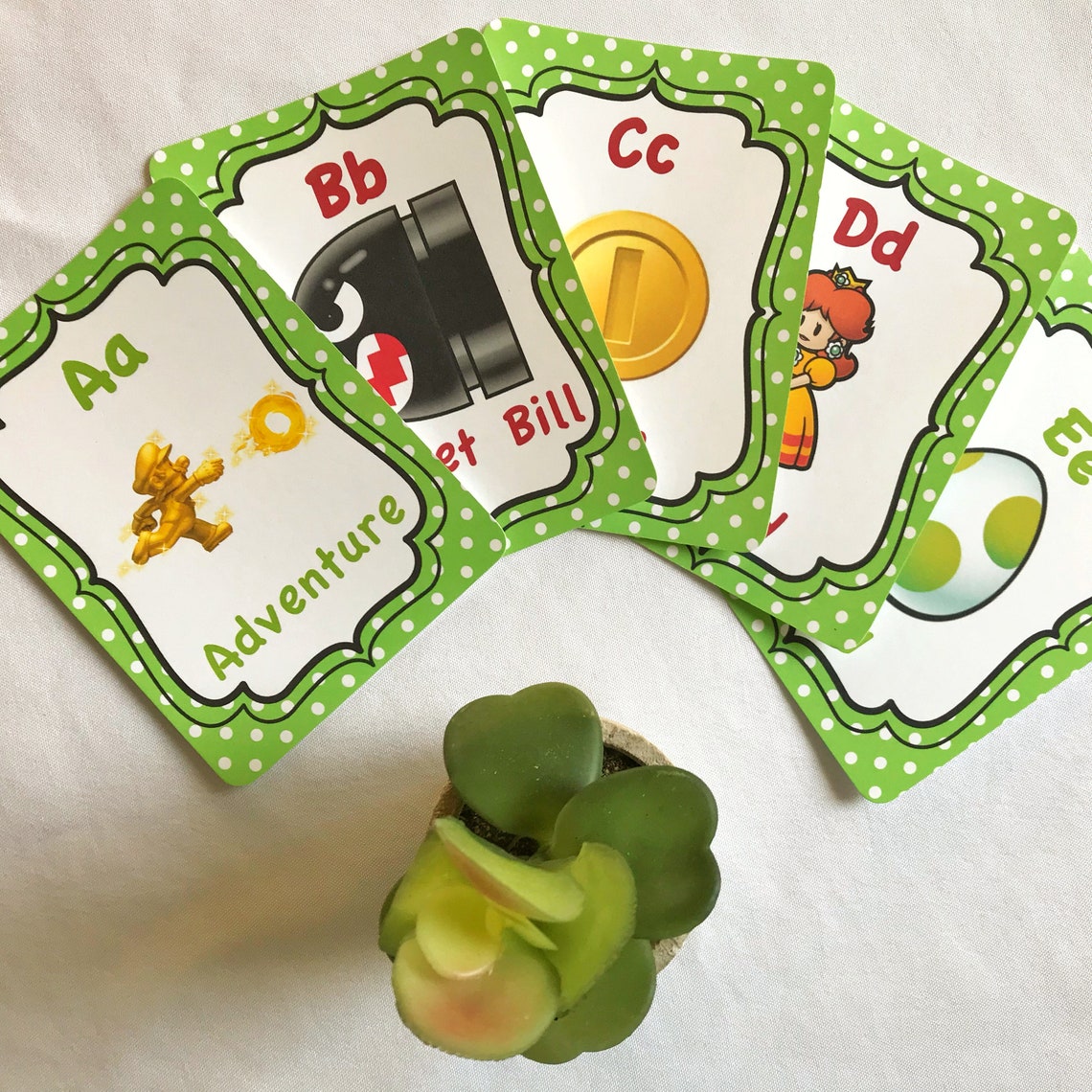 Super Mario Brothers ABC Card Set Alphabet Cards Super Mario - Etsy