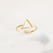 Gold Triangle Ring,geometric Ring,9k,14k,solid Gold Ring,rose Gold ...