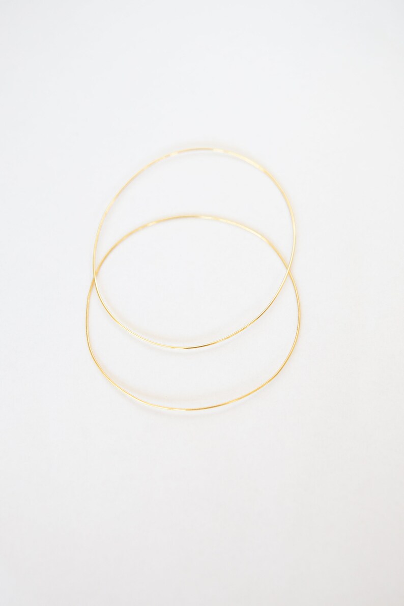 Dainty Bangle Bracelet14k Solid Gold Braceletvery Thin - Etsy