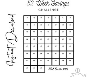 Printable 52 Week Challenge Worksheet - Etsy