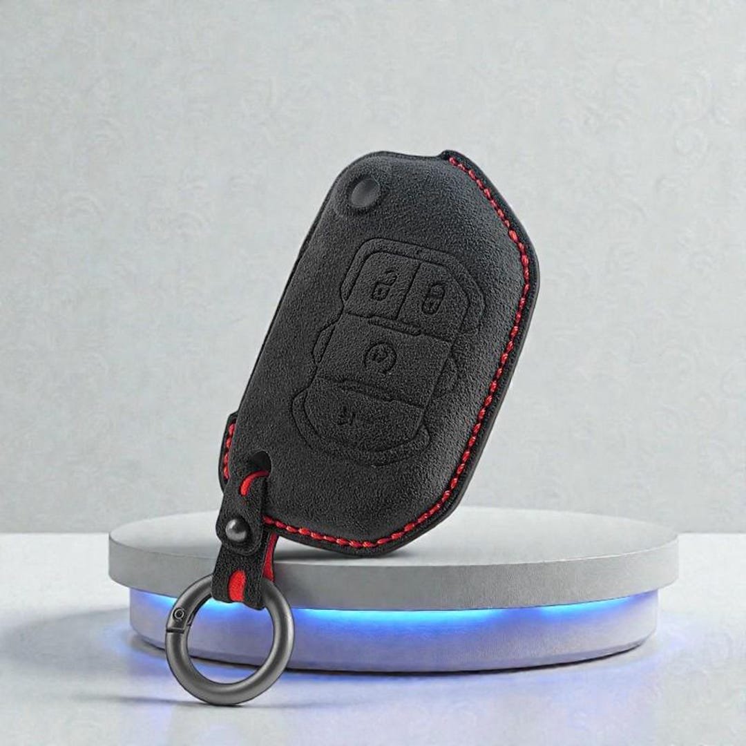 Jeep Alcantara Key Cover Flip Key Case – Fits Renegade Compass Cherokee ...