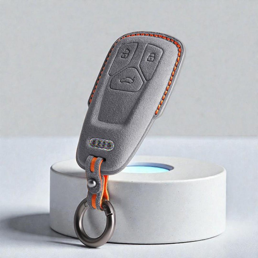 Audi Alcantara Luxury Key Cover Fits A6 A7 A8 Q7 Q8 Smart Key Protector ...