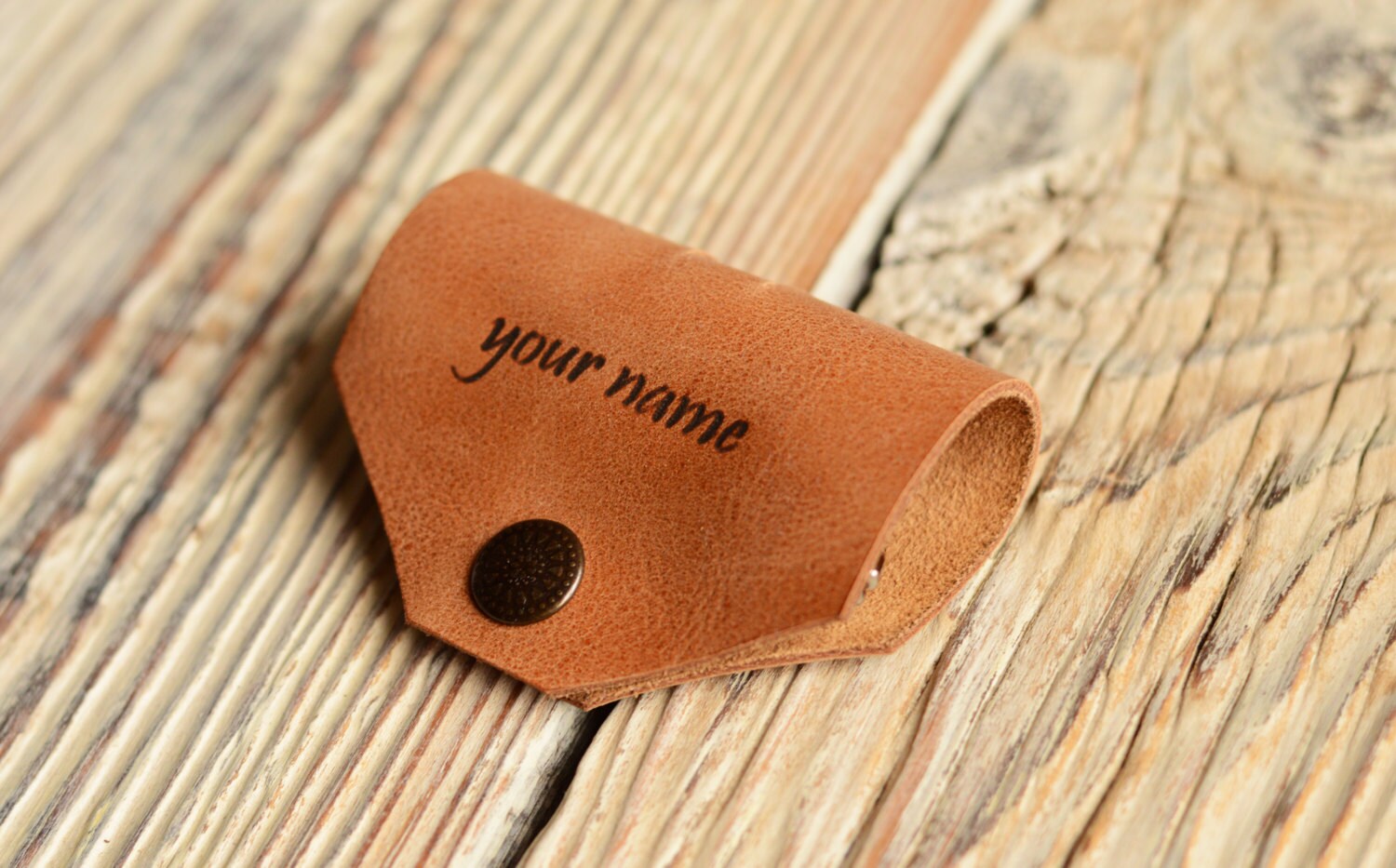 Leather Keychain Laser Engraved Keychain Personalized Key Fob | Etsy