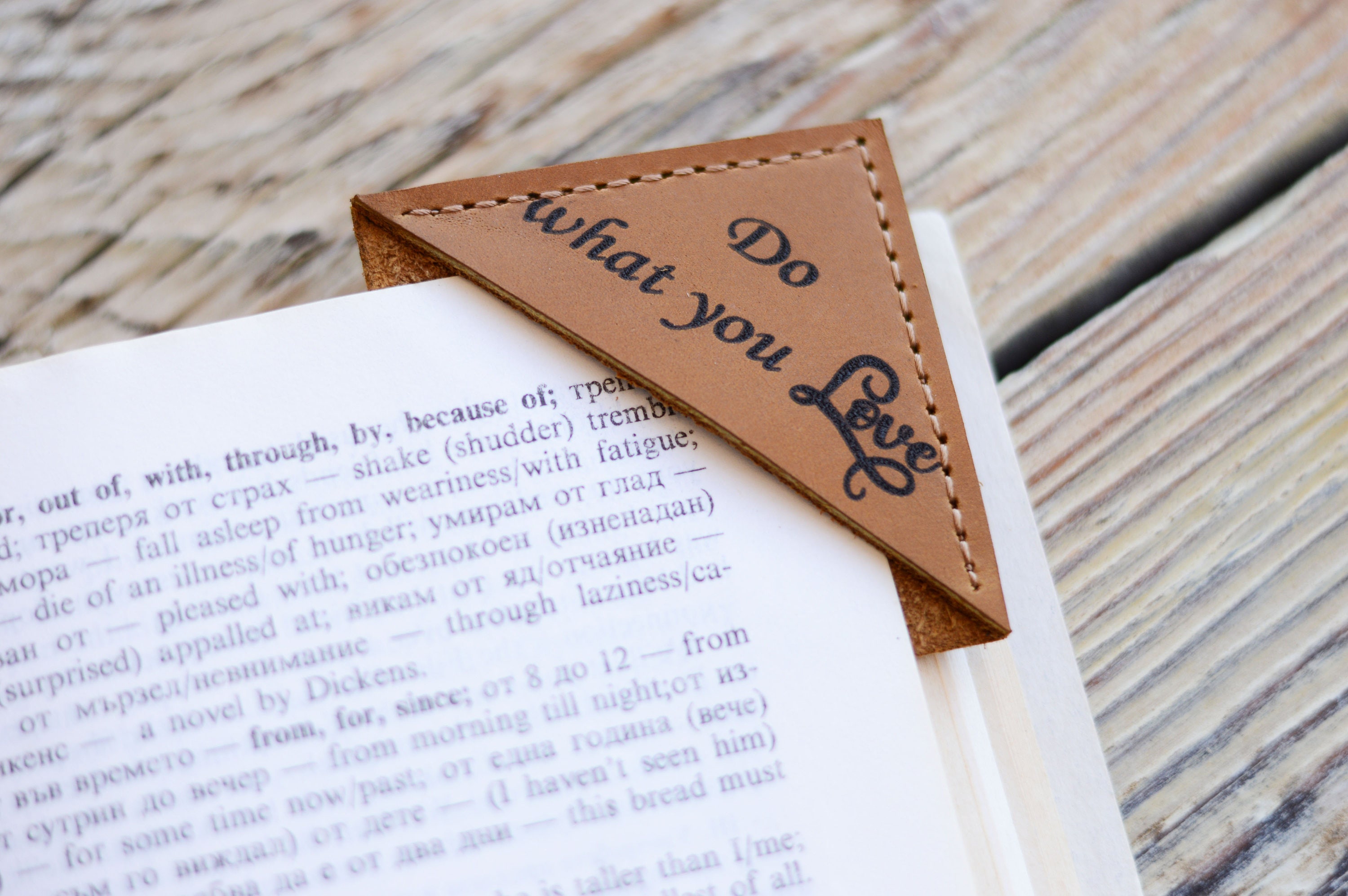 Leather bookmarks Custom engraved bookmark Personalized | Etsy