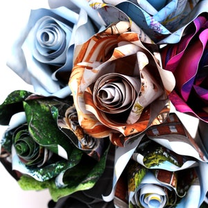 Personalised Photograph Paper Rose, 1st Wedding Anniversary, Gift for ...