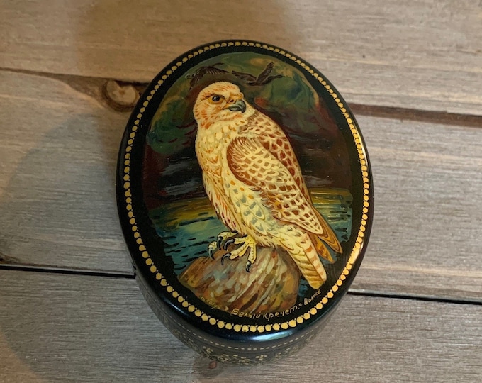 Russian Lacquer Box - Kholuy Hand-painted Jewelry Box - Signed by ...