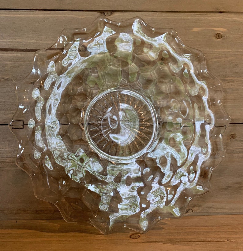 Fostoria American Cube Design 10 Inch Sandwich Plate - Etsy