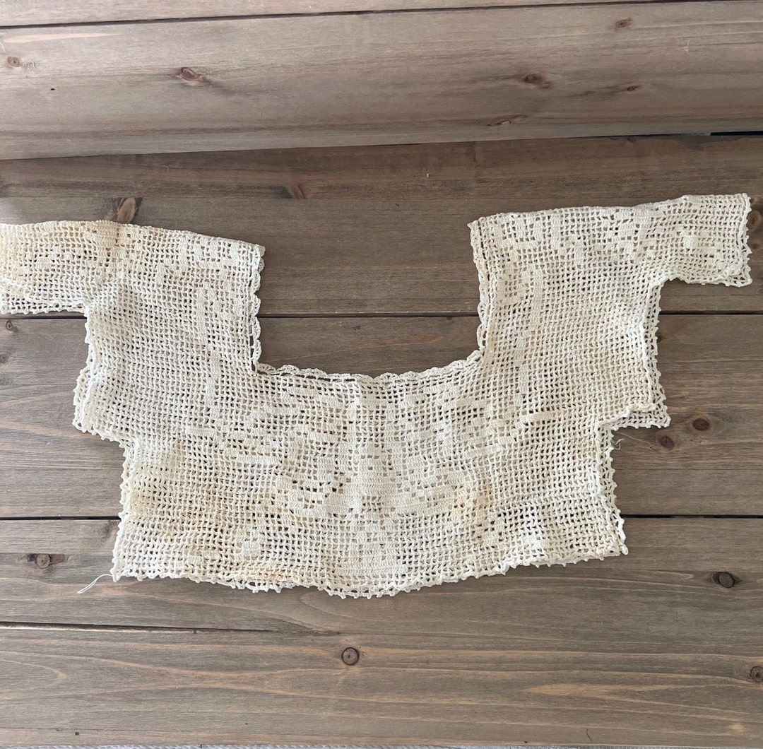 Vintage Filet Crocheted Bodice Piece - Etsy