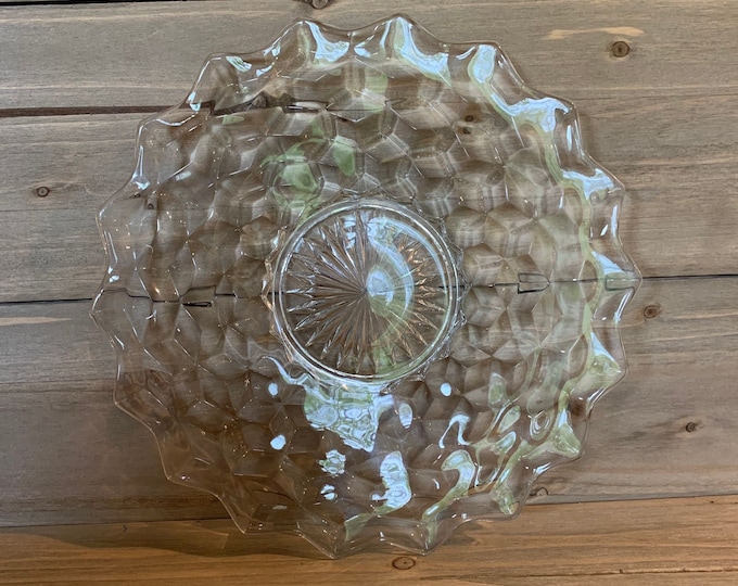 Fostoria American Cube Design 10 Inch Sandwich Plate - Etsy