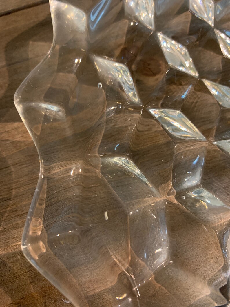 Fostoria American Cube Design 10 Inch Sandwich Plate - Etsy