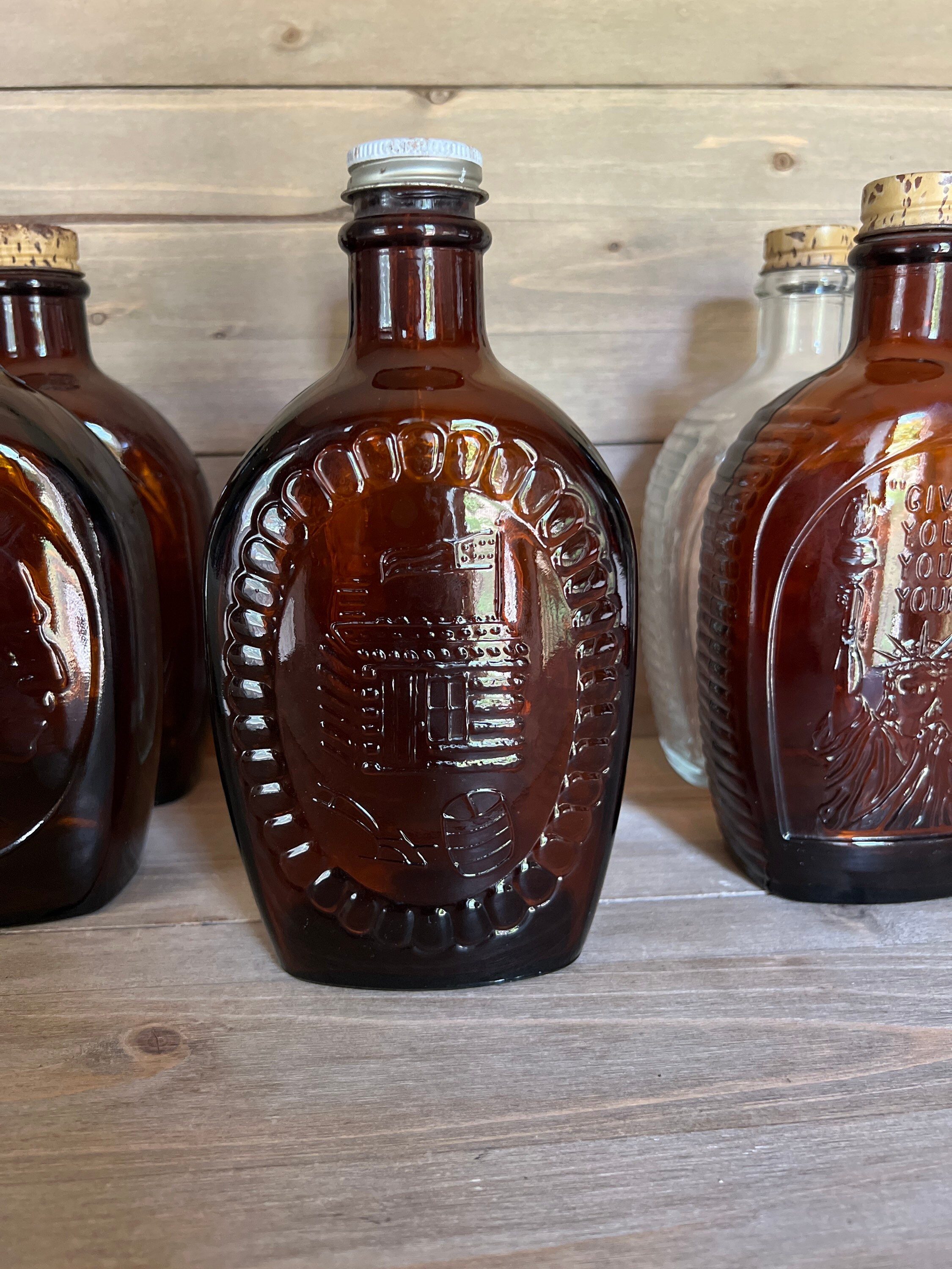 Special Collectors Flask Americana Log Cabin Syrup Bottle - Etsy