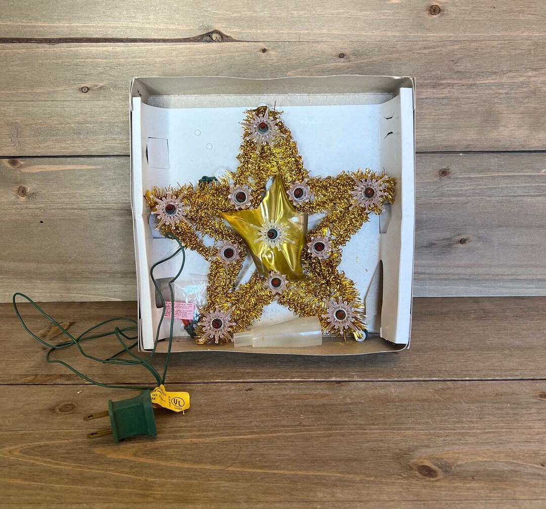 Star Tree Top - 11 Light Single Flashing - Vintage Illuminated ...