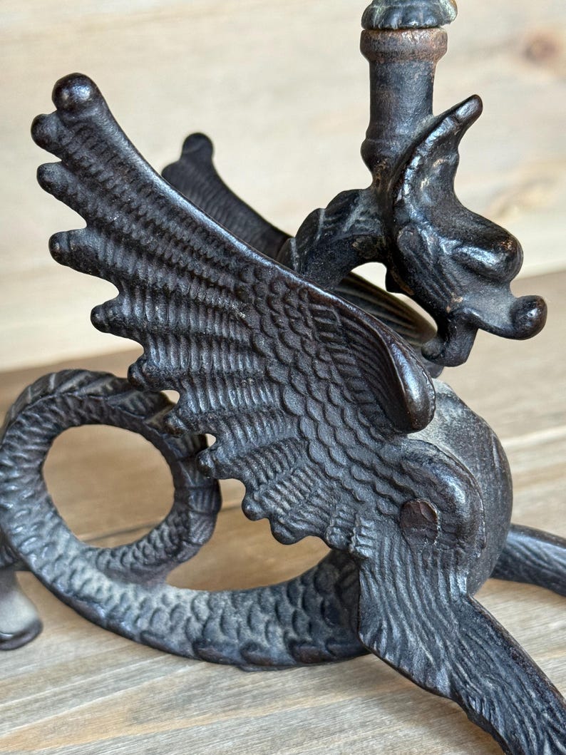 Vintage Cast Iron Griffin Bell Brass Desk Bell Gothic Mythical Decor - Etsy