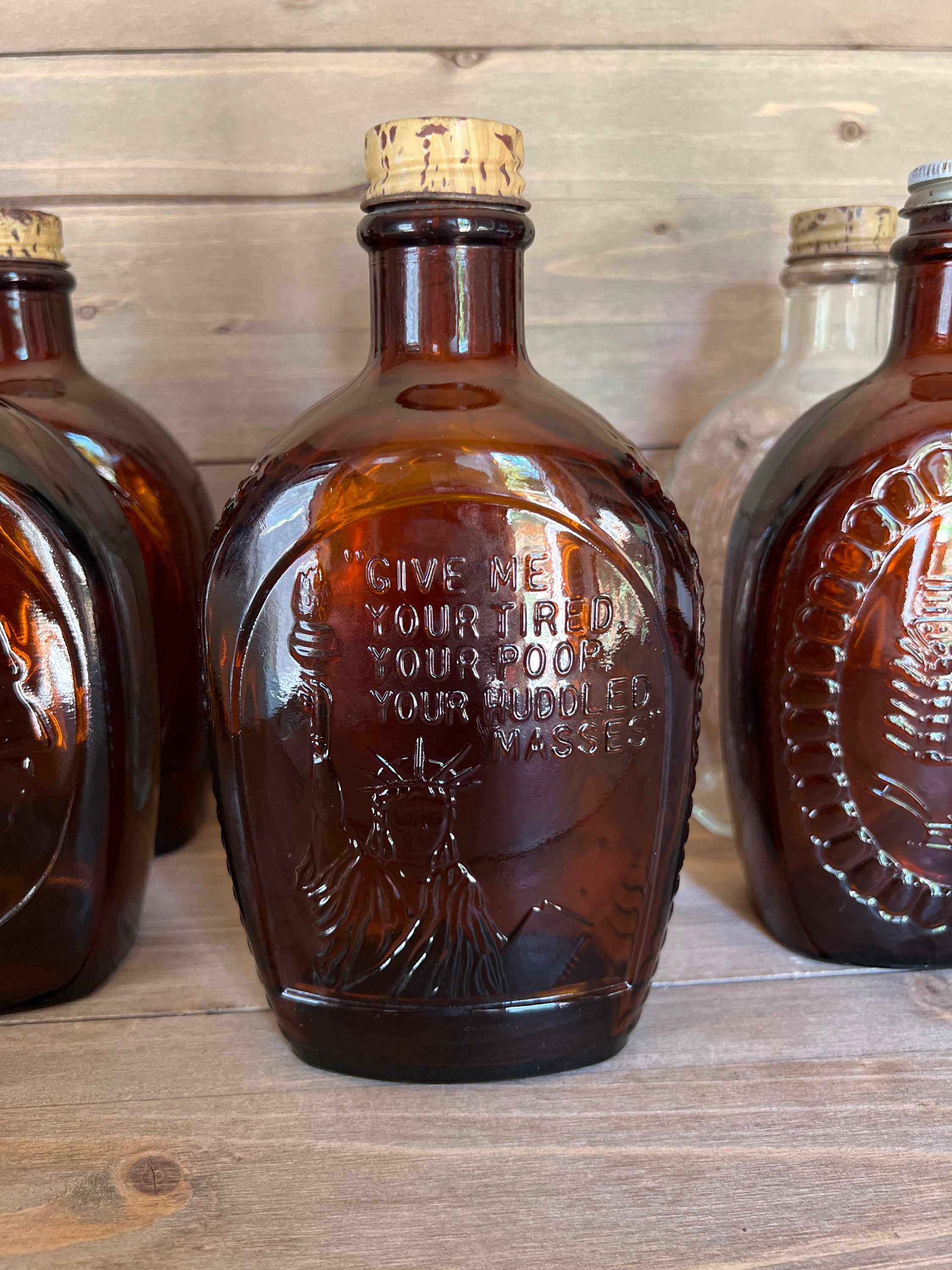 Special Collectors Flask Americana Log Cabin Syrup Bottle - Etsy