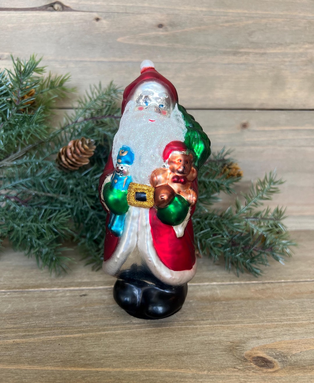 Vintage Department Dept 56 Hand Blown Santa Claus Mercury Glass ...