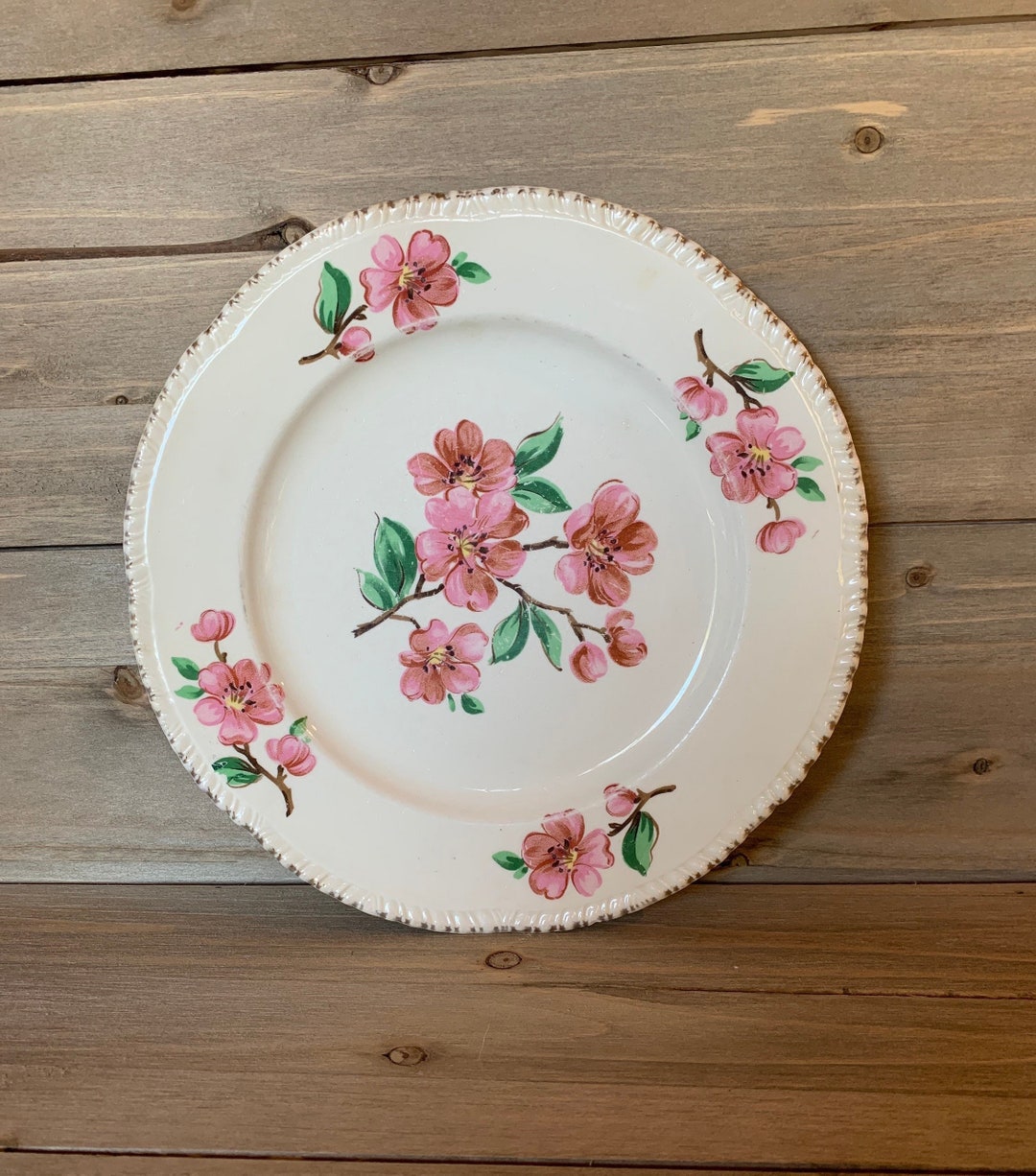 Homer Laughlin Dinner Plate Apple Blossom Pattern in Liberty Shape - Etsy