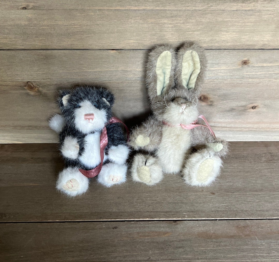 Pair of Stuffed Animals Cat and Bunny Boyds Collection the Archive ...