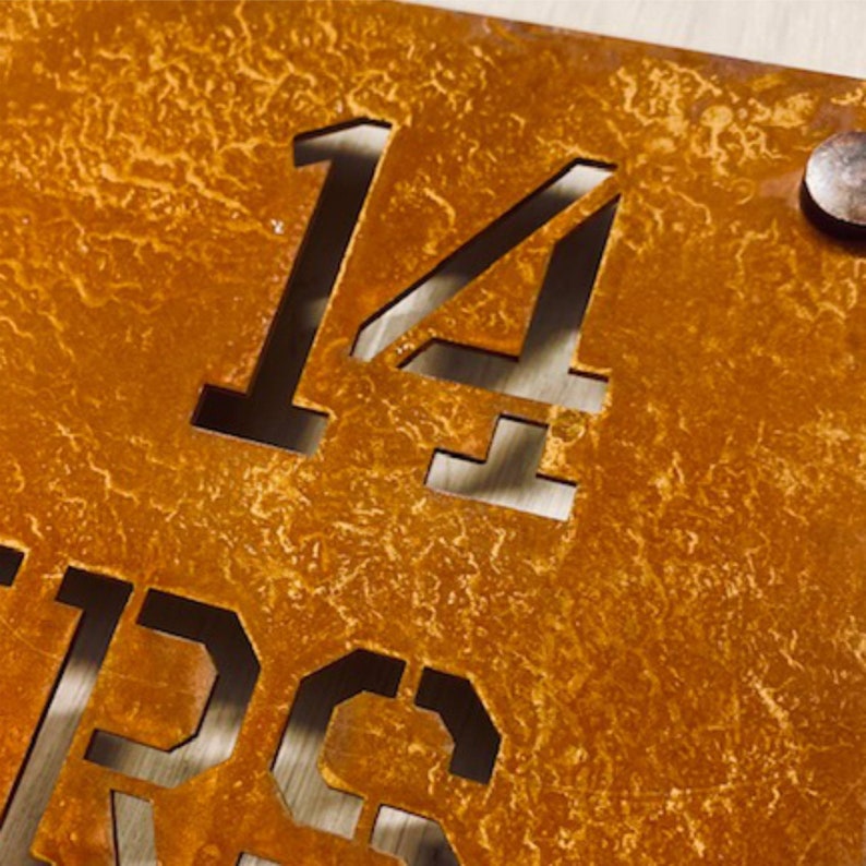 Corten Steel House Sign Rusty House Steel House Name Sign | Etsy