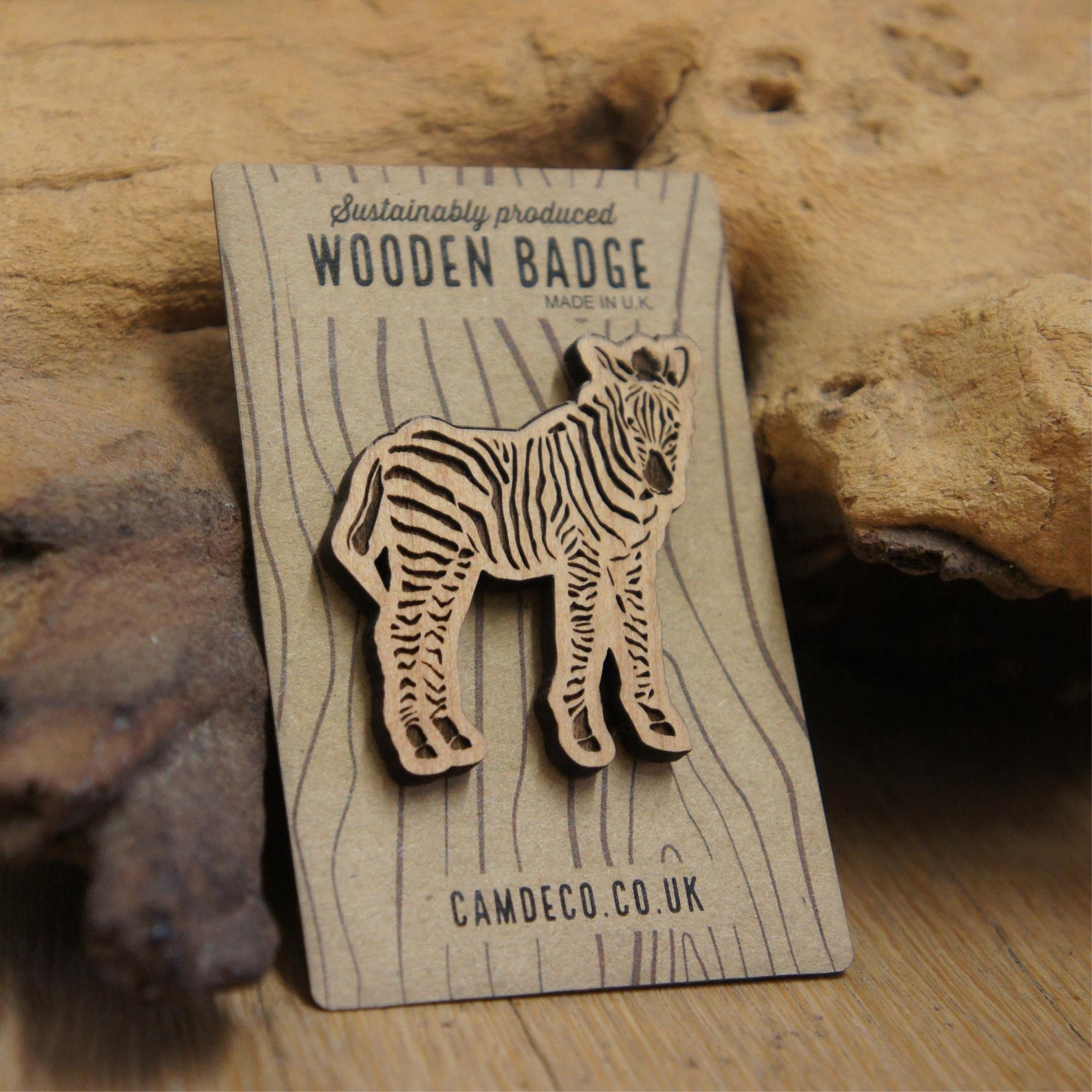 Wooden Zebra Badge Zebra Pin Wooden Brooch Zebra Brooch - Etsy