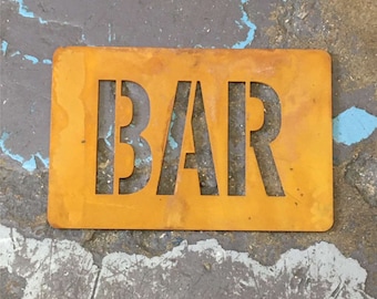 Rusty Bar Sign - Etsy