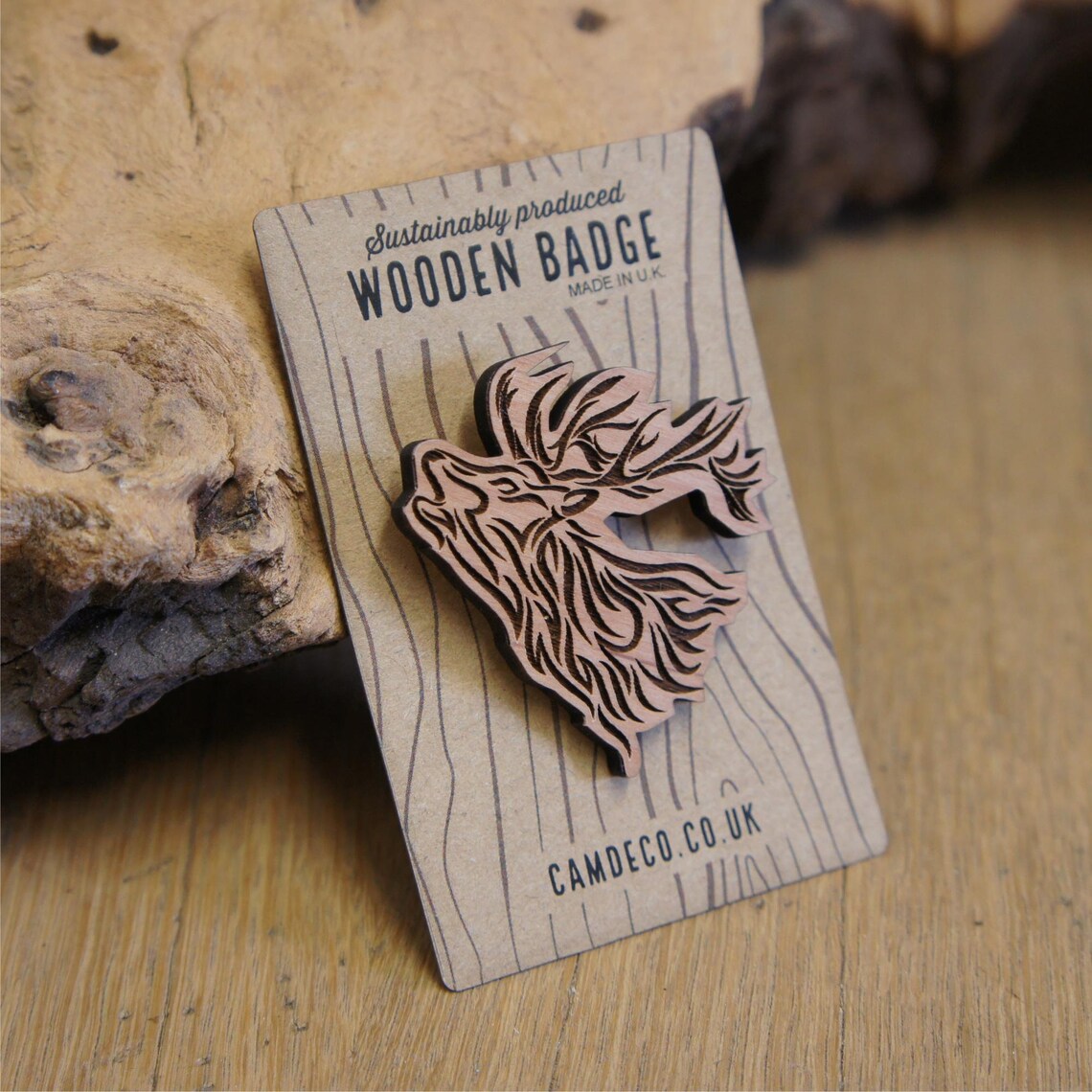 Wooden Stag Badge Stag Pin Wooden Brooch Stag Brooch - Etsy