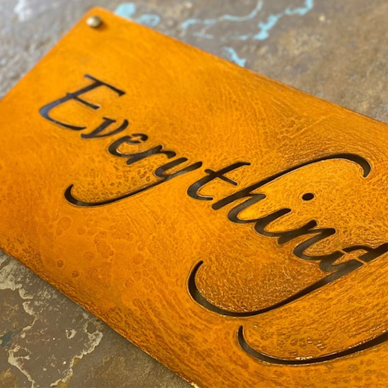 Corten Steel Sign Rusty Steel Metal Signs for Business | Etsy UK