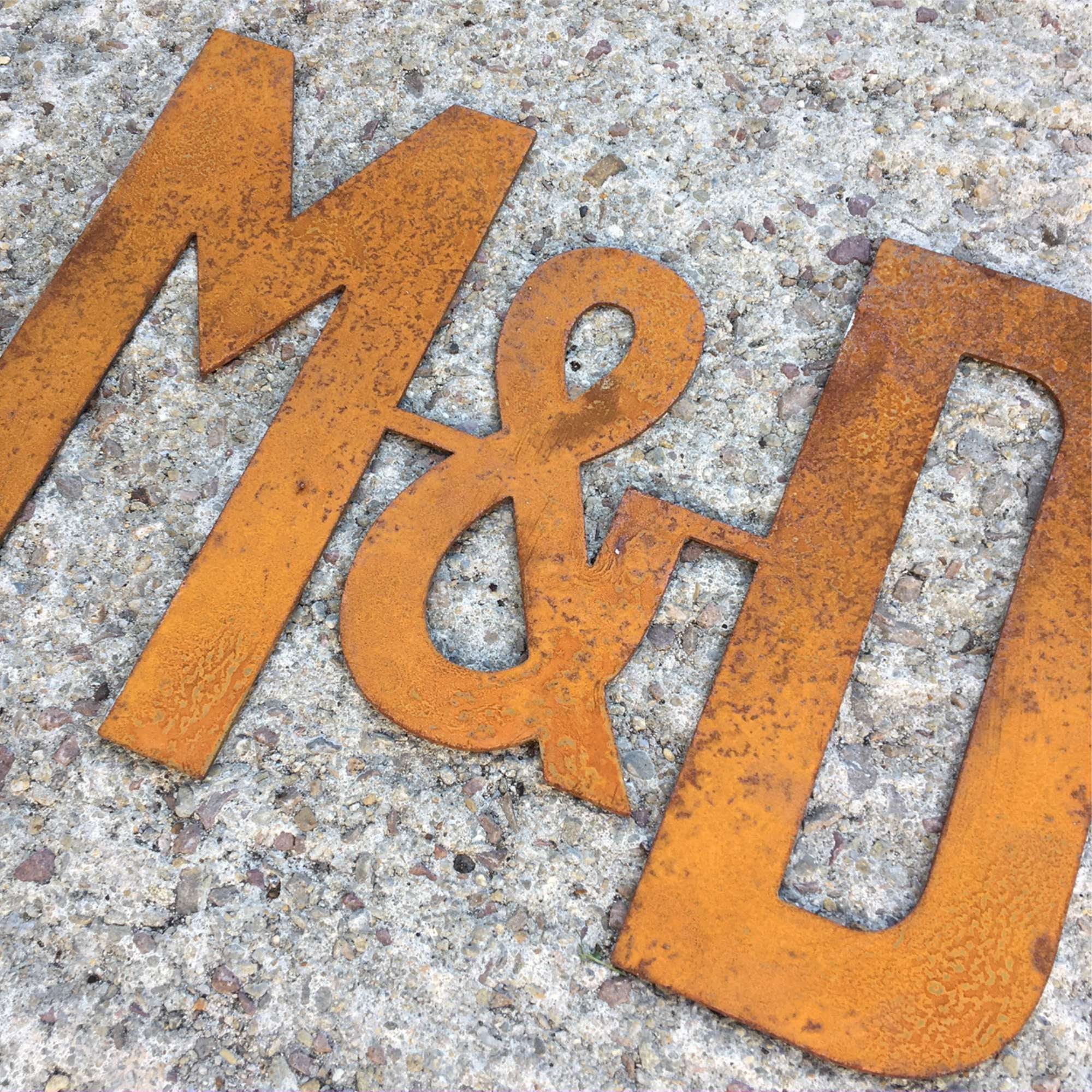 Decorative Corten Steel Letters Corten Steel Wedding - Etsy UK