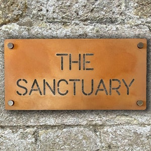 Corten Steel House Sign, Rusty Steel House Sign, Rusty House Name ...