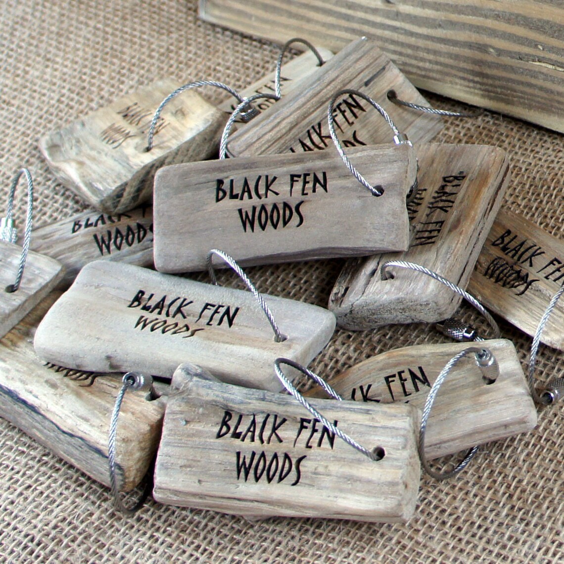 Packs of 5 Engraved Driftwood Keyrings / Keyfobs Ideal for - Etsy