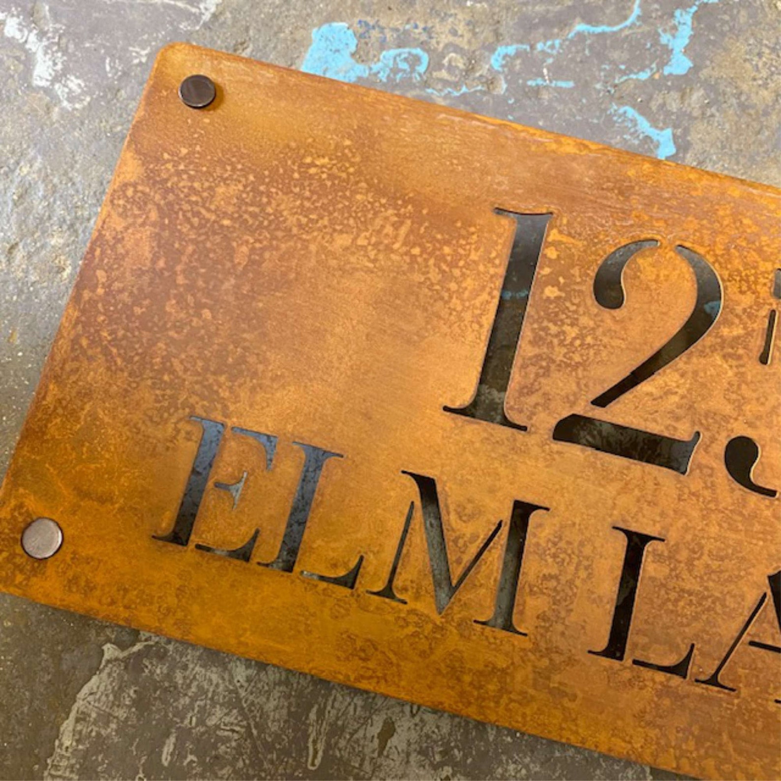 Corten Steel House Sign Style B Rusty Steel House Sign - Etsy