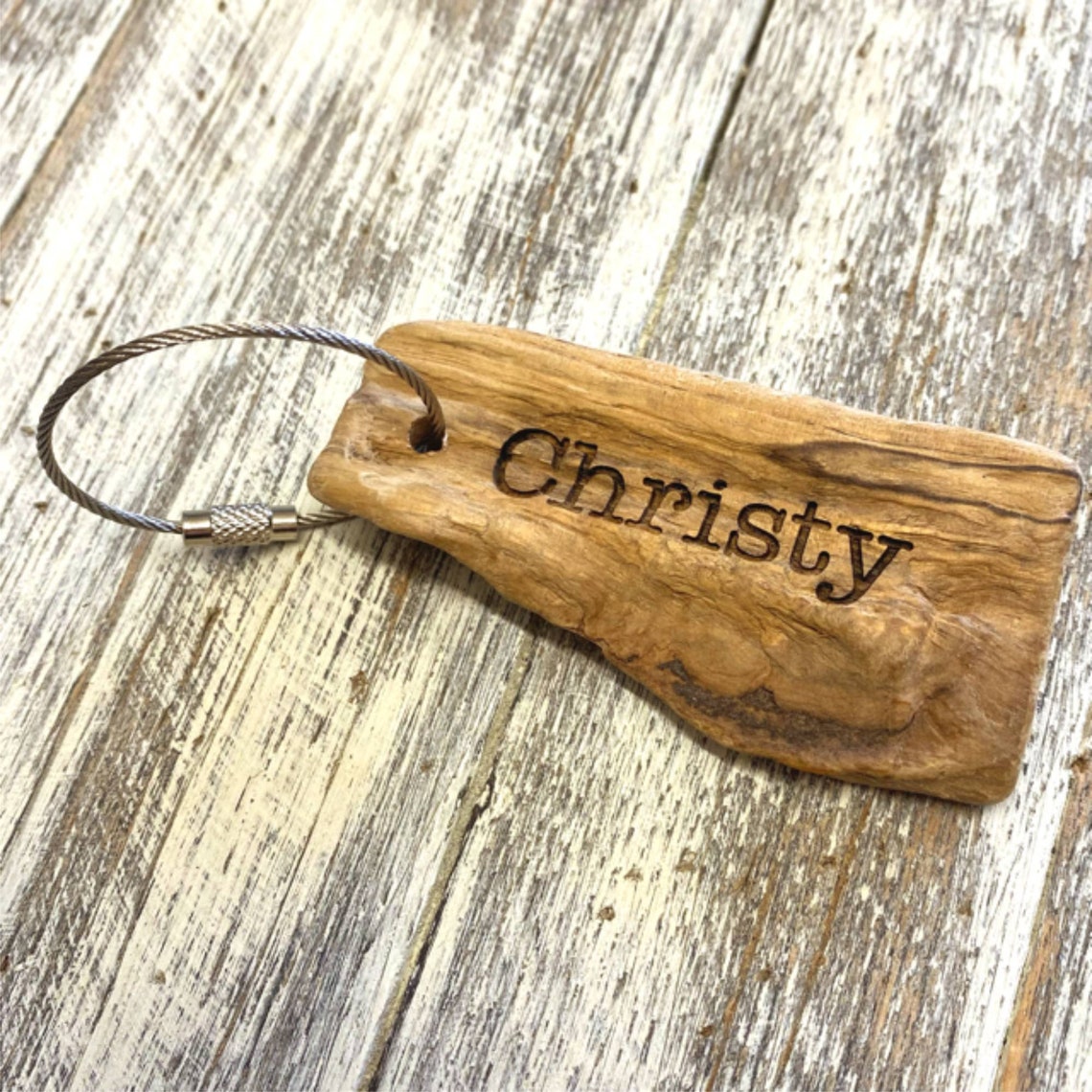 30 Personalised Driftwood Keyrings Wedding Place Names - Etsy