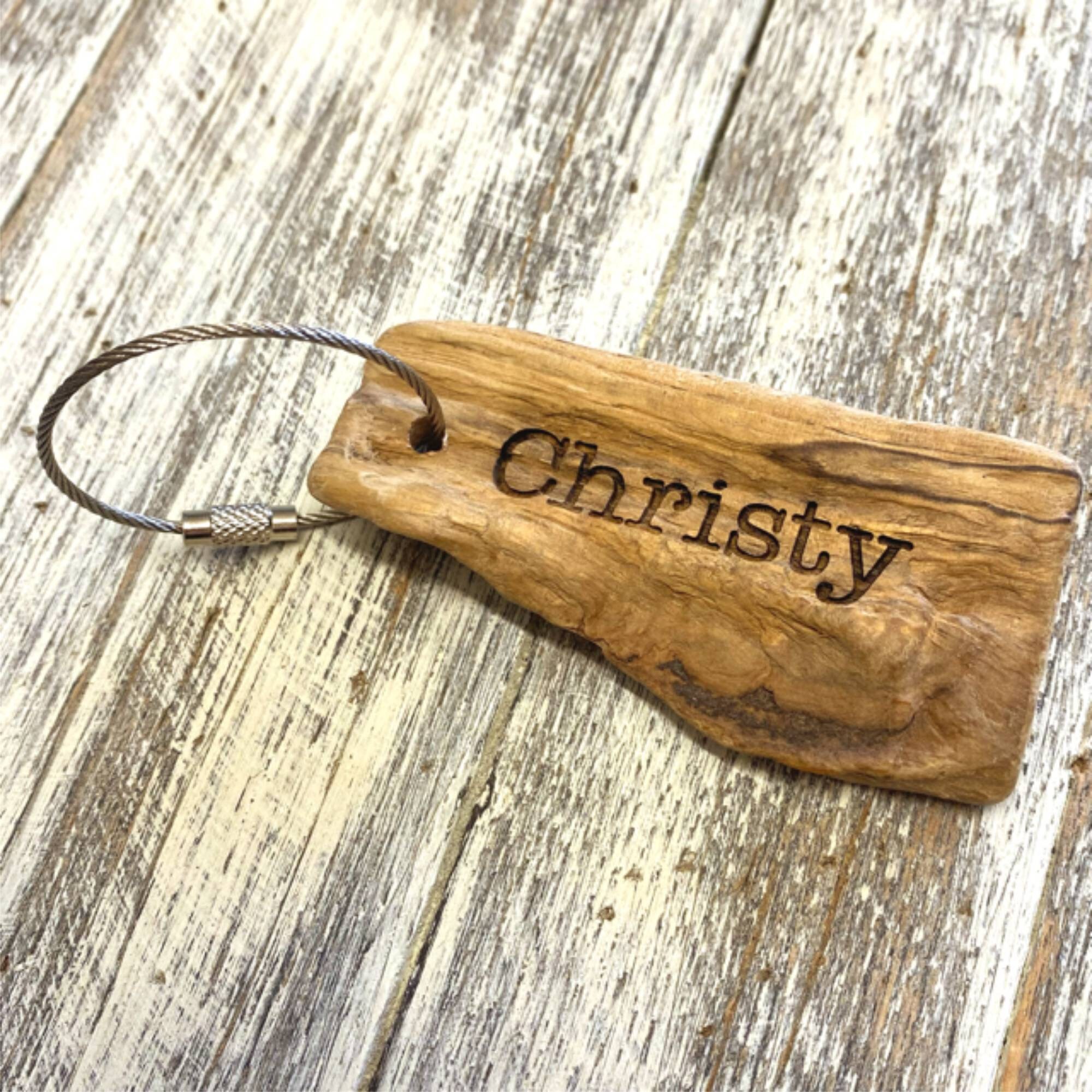 30 Personalised Driftwood Keyrings Wedding Place Names | Etsy