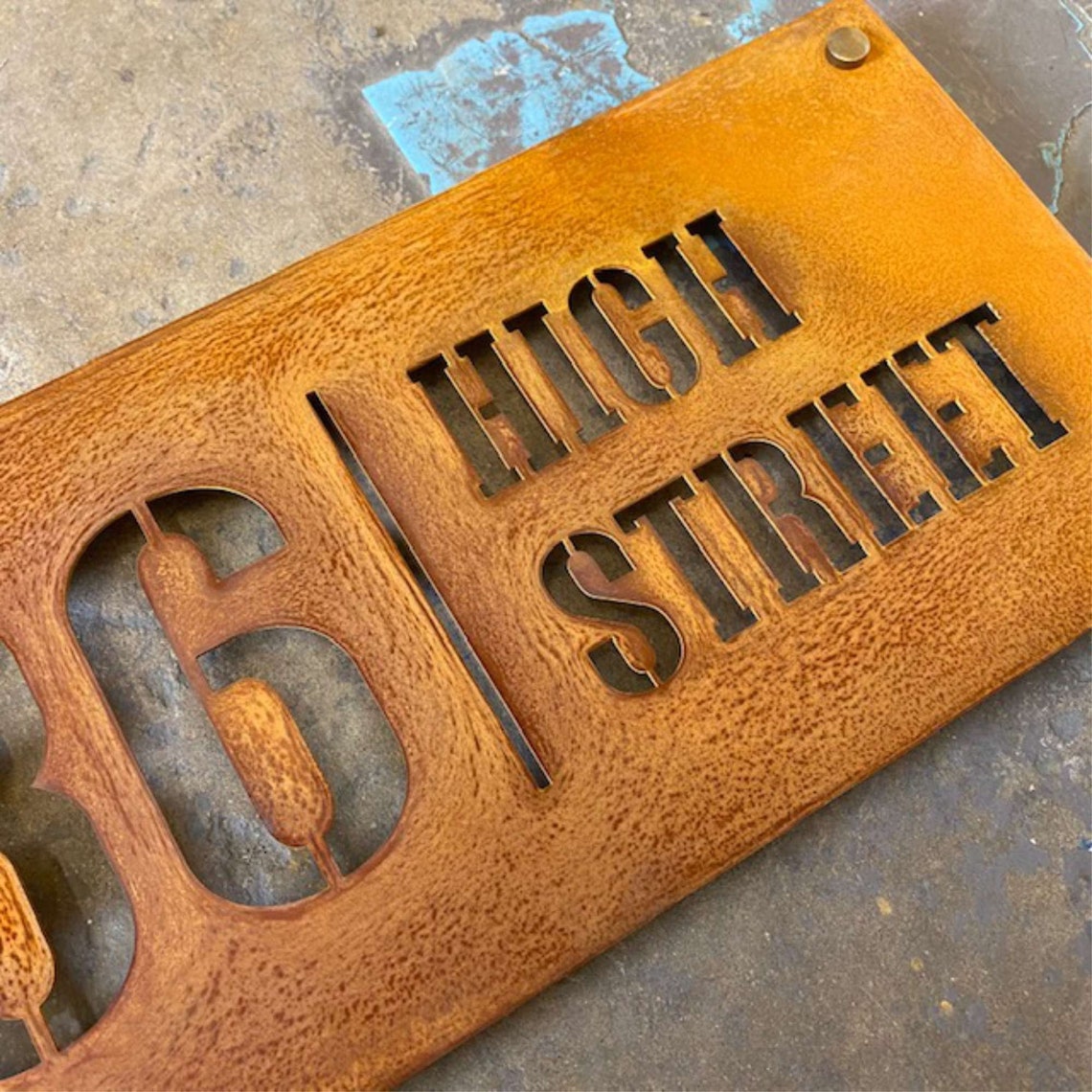 Corten Steel House Sign Style A Rusty Steel House Sign - Etsy UK