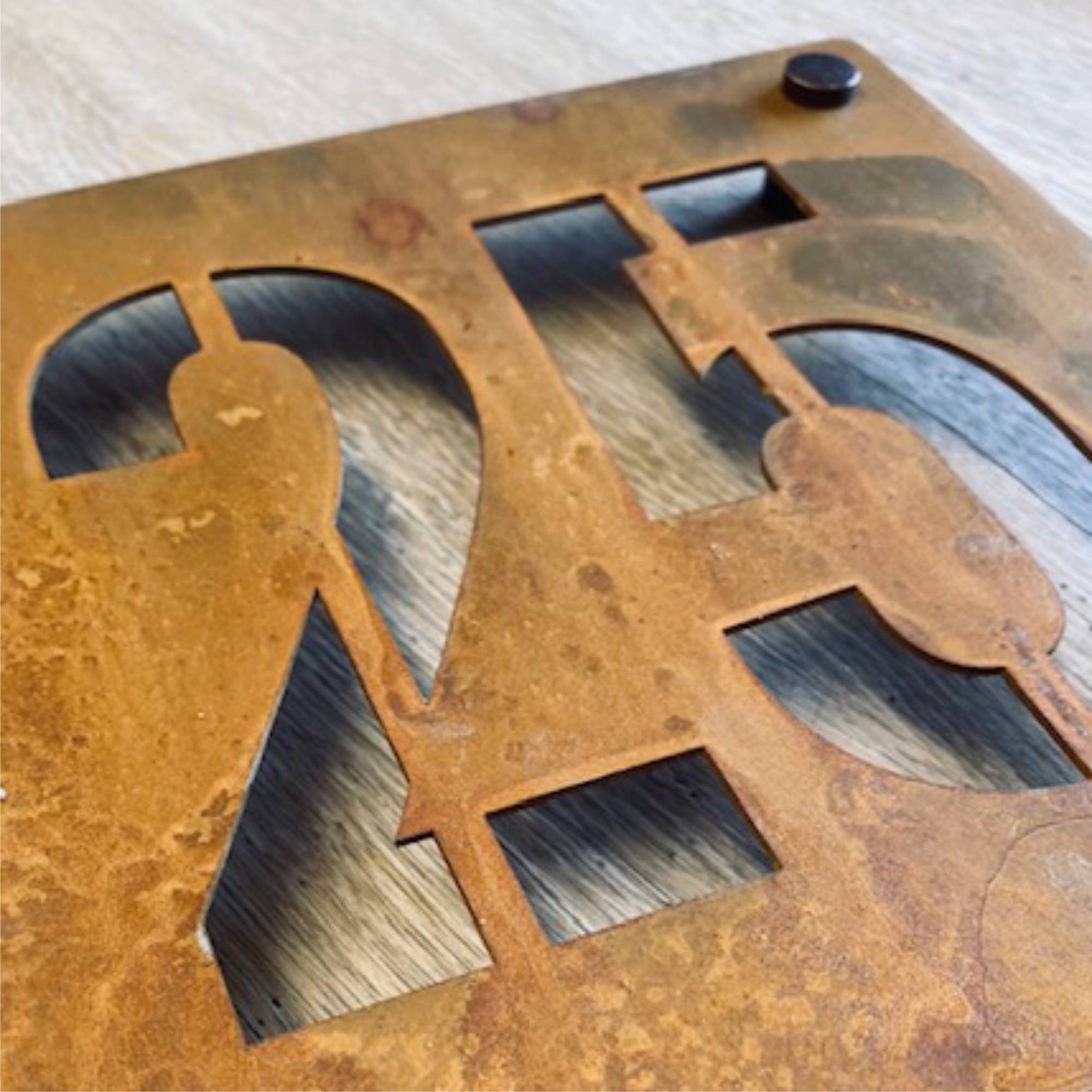 Corten Steel House Number Rusty Steel House Number Metal - Etsy UK