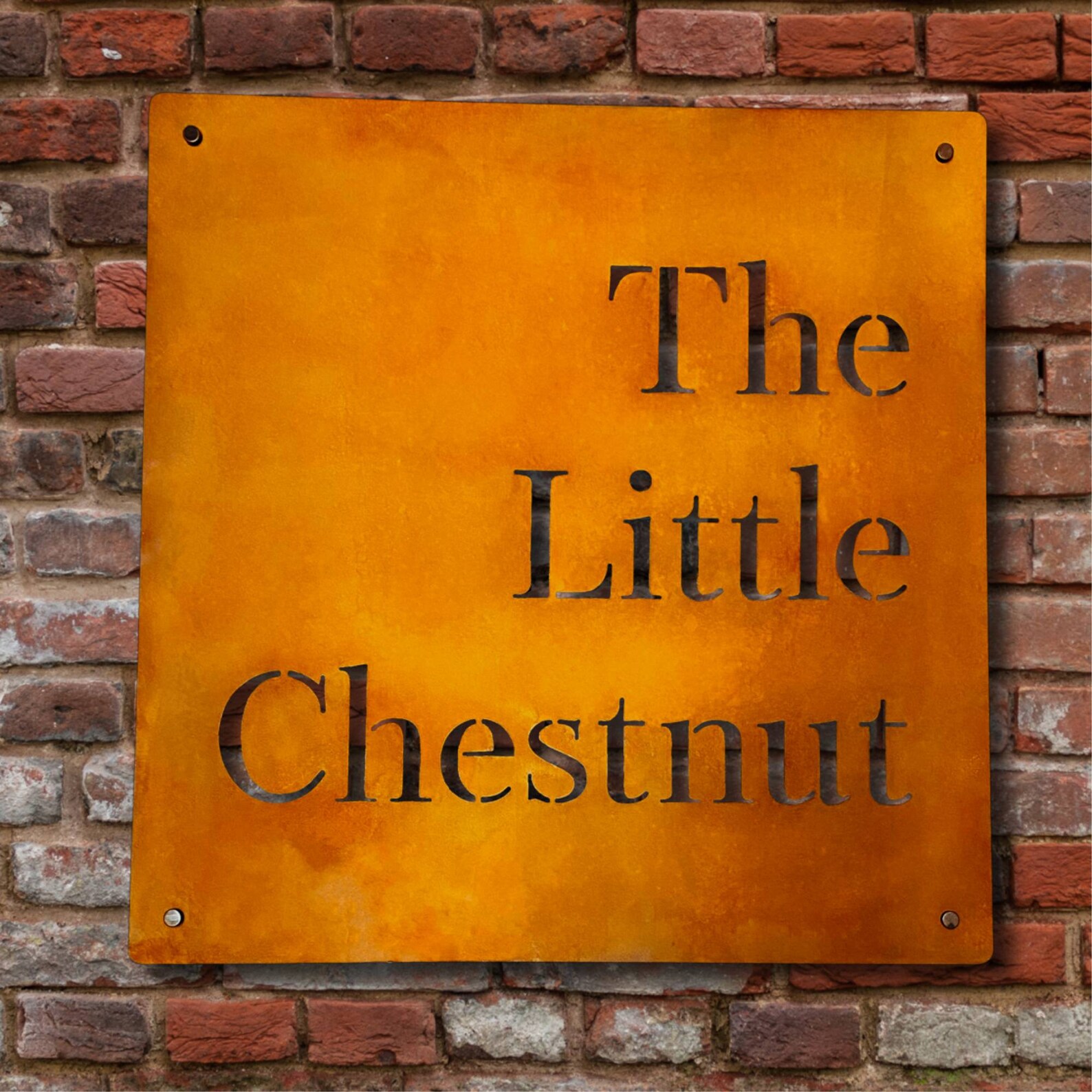 Square Corten Steel House Sign Rusty House Steel Name Sign - Etsy UK