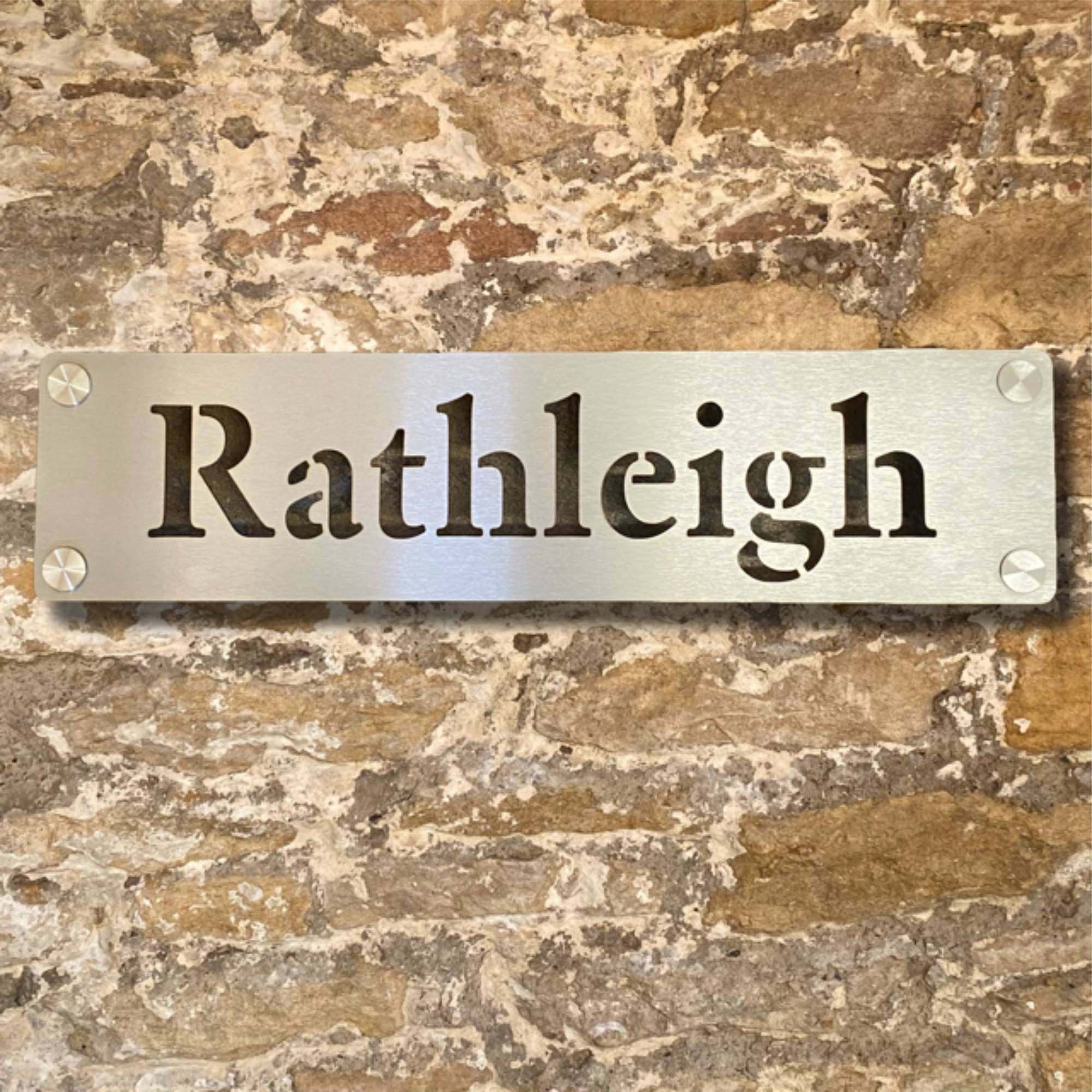 Stainless Steel Business Sign, Stainless Steel House Signs, Bespoke ...