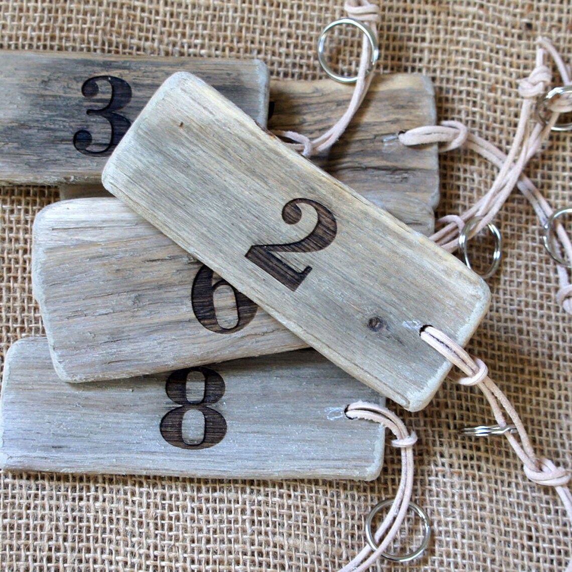 Packs of 5 Engraved Driftwood Keyrings / Keyfobs Ideal for | Etsy