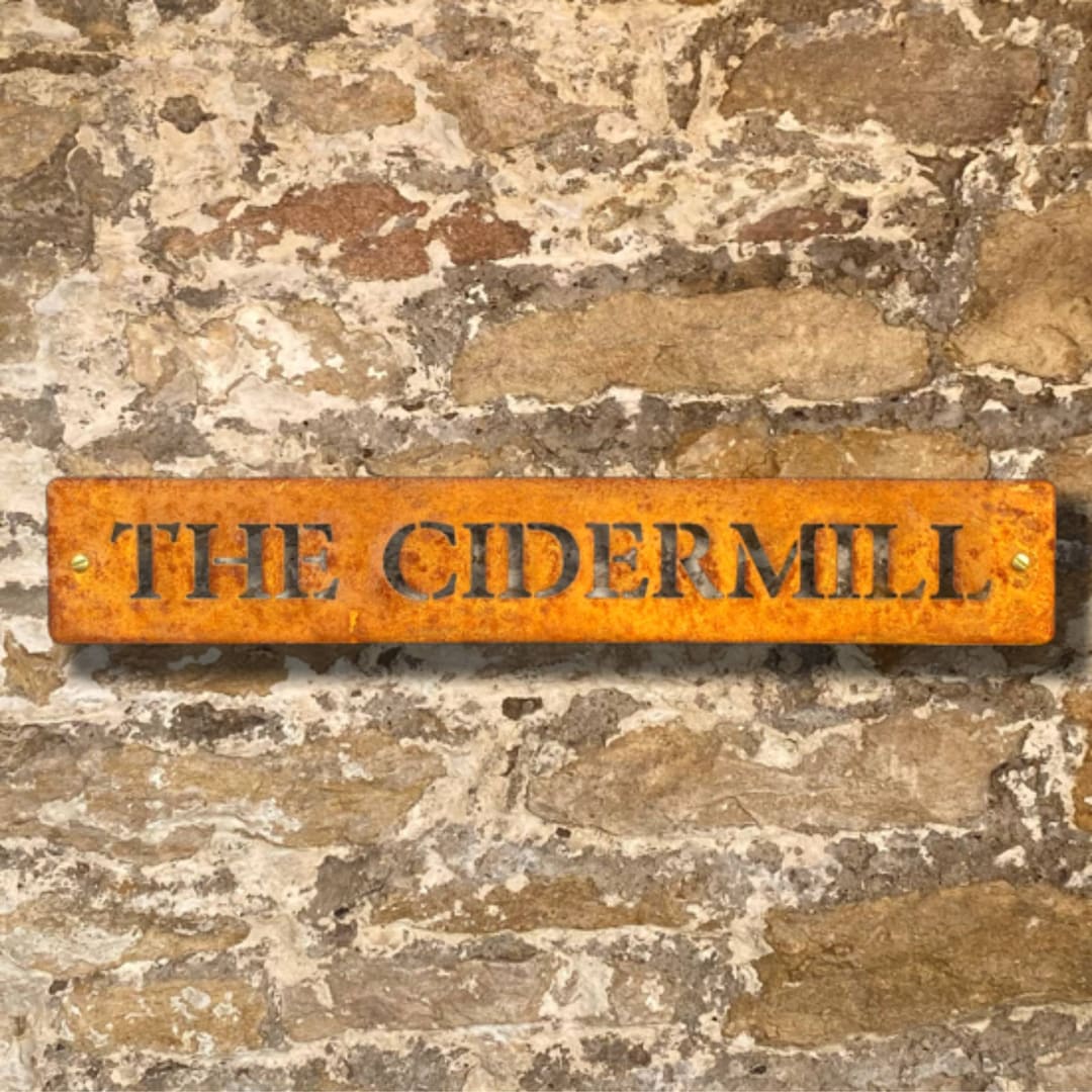 Corten Steel Gate Signs, Long Rusty Steel Signs, Corten Barn Signs ...