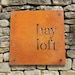 Square Corten Steel House Sign, Rusty House Steel, Name Sign, Weathered ...
