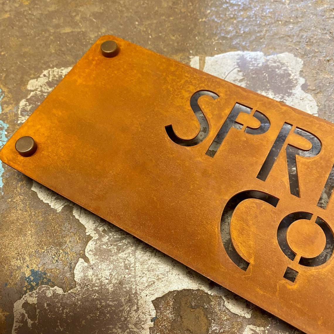 Corten Steel House Sign Rusty House Sign Charles Rennie - Etsy UK