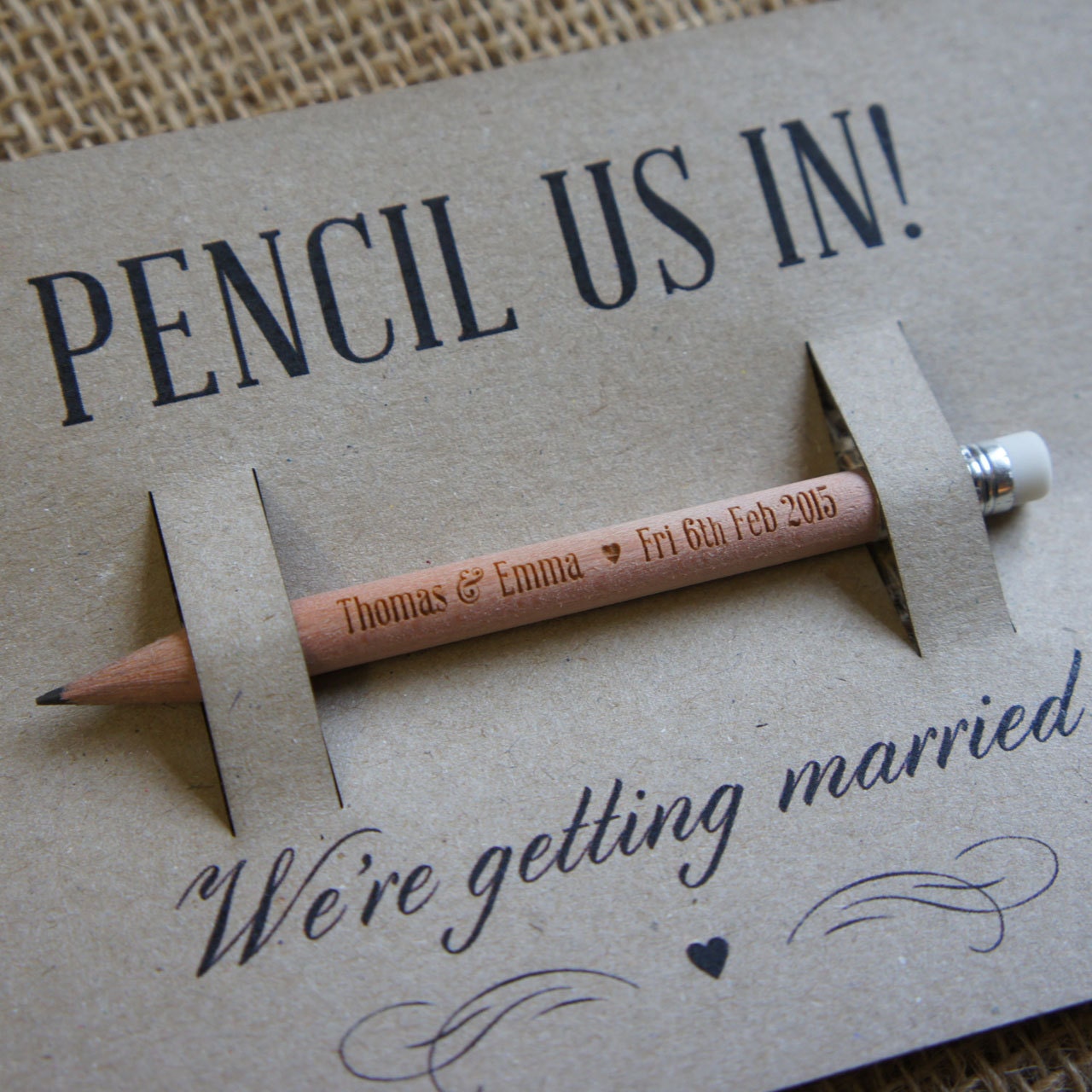 30 Pencil Us In Save the Date Pencils Engraved Pencils - Etsy UK