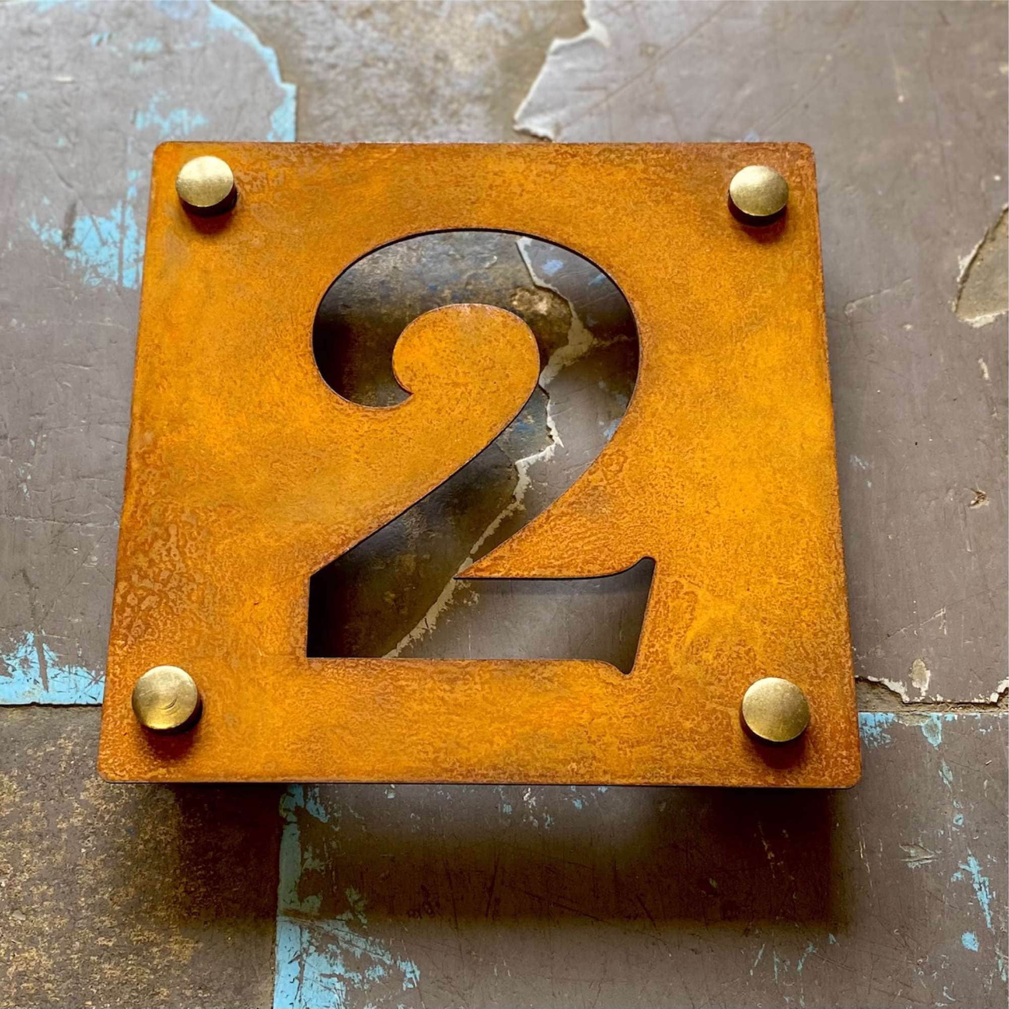 Corten Steel House Number, Rusty Steel House Number, Metal House Signs ...